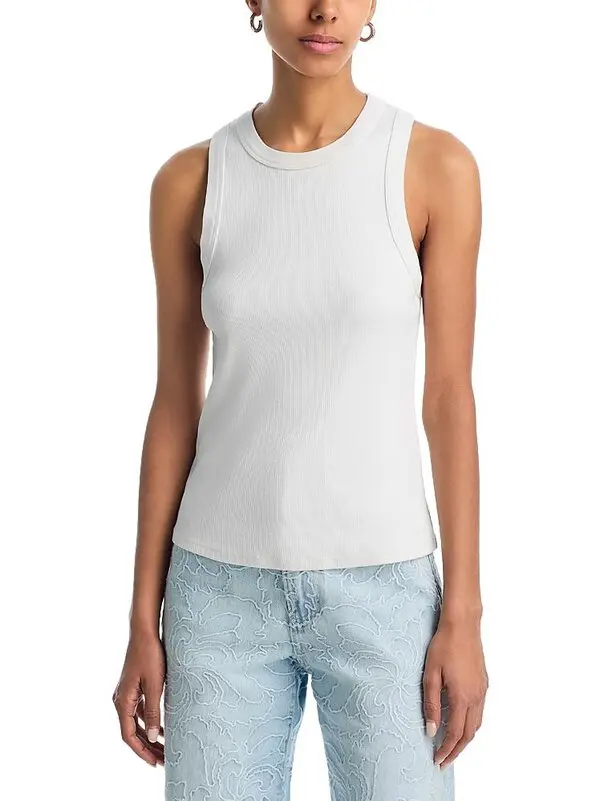 Veronica Beard Cropped Jordyn Tank Top - White