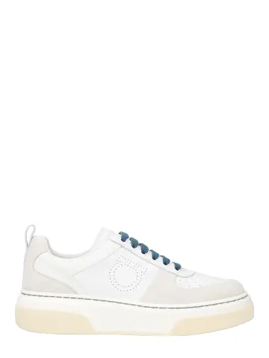 FERRAGAMO Low-top Leather Sneakers - Off White