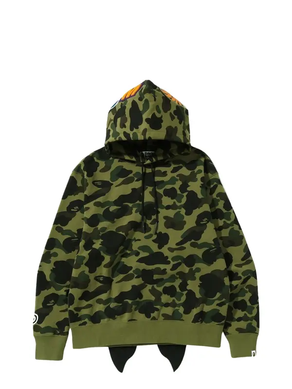 A BATHING APE 1st Camo Shark Relaxed Fit Hoodie - Green