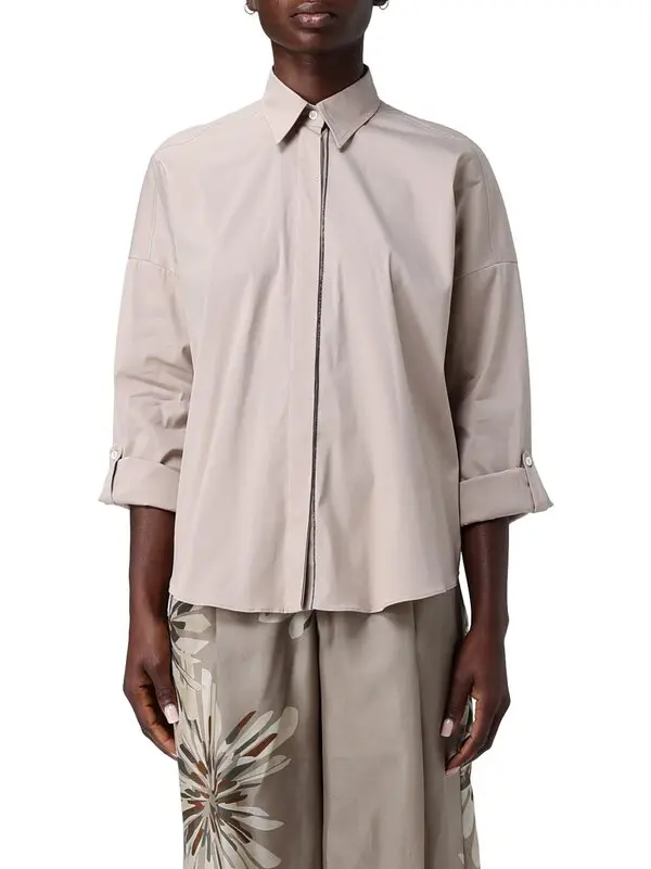 Brunello Cucinelli Classic Collared Shirt - Beige