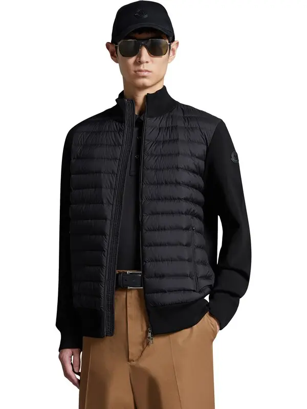 Moncler Padded Zip-up Cardigan - Black