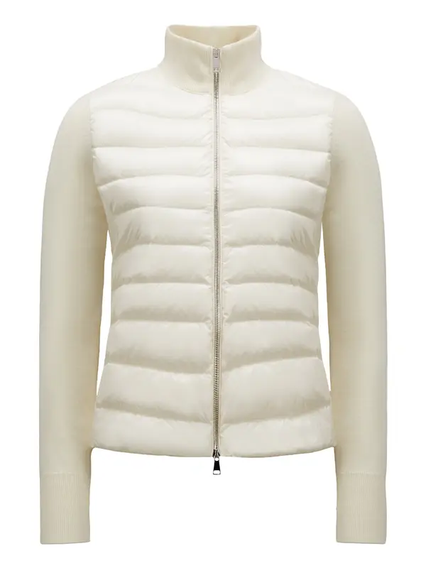 Moncler Padded Wool Cardigan - White