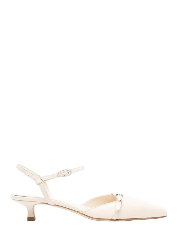 AeydĒ Pointed-toe Leather Pumps - Neutrals