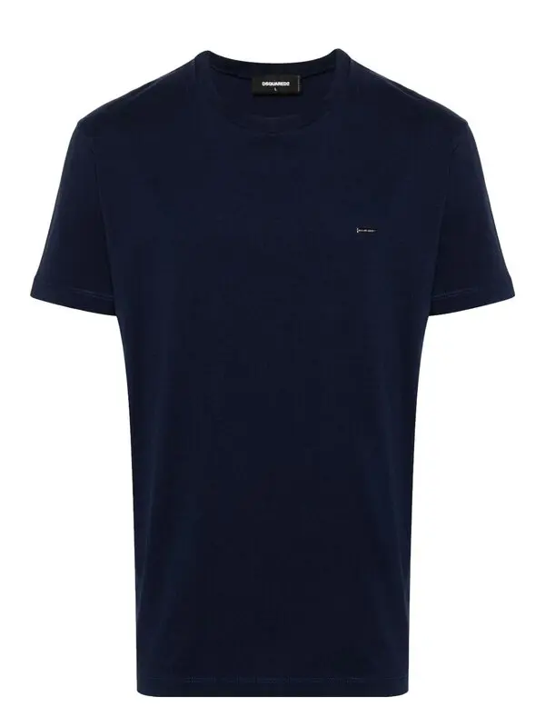 Dsquared2 Logo-appliqué Cotton T-shirt - Blue