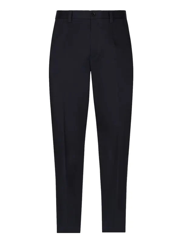 Dolce & Gabbana Logo-tag Tapered Trousers - Blue