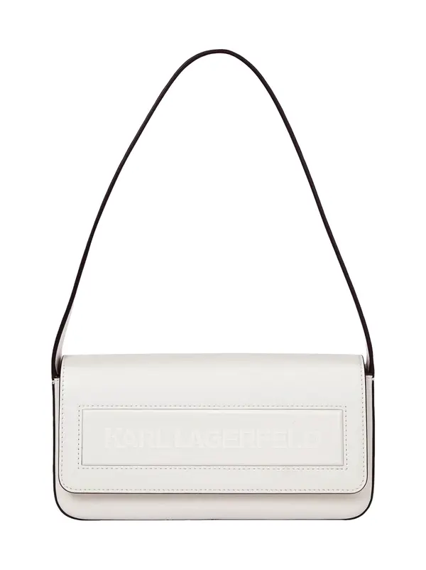 Karl Lagerfeld Medium K Shoulder Bag - White