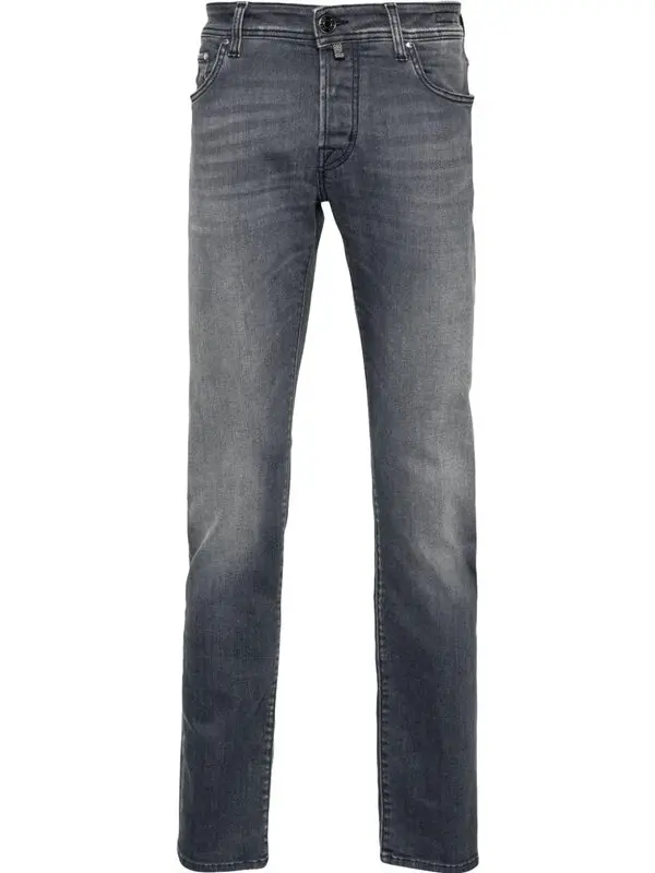 Jacob Cohen Mid-rise Slim-fit Jeans - Grey