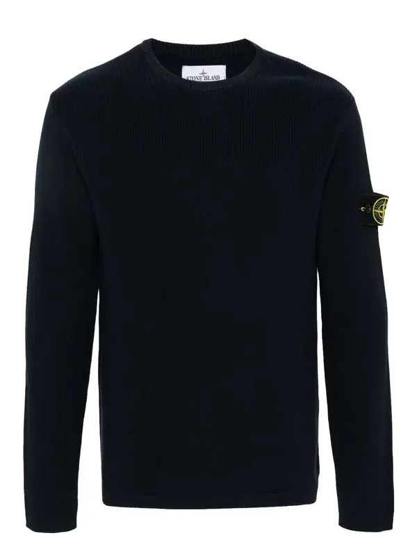 Stone Island Compass Cotton Jumper - Blue