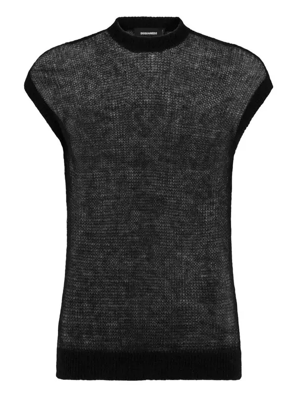 Dsquared2 Mohair-blend Sweater Vest - Black