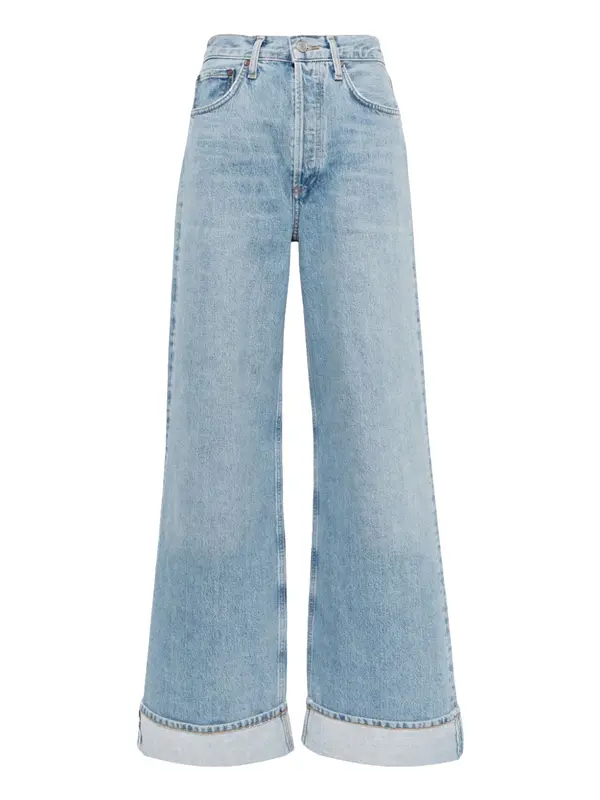 AGOLDE Dame High-rise Wide-leg Jeans - Blue