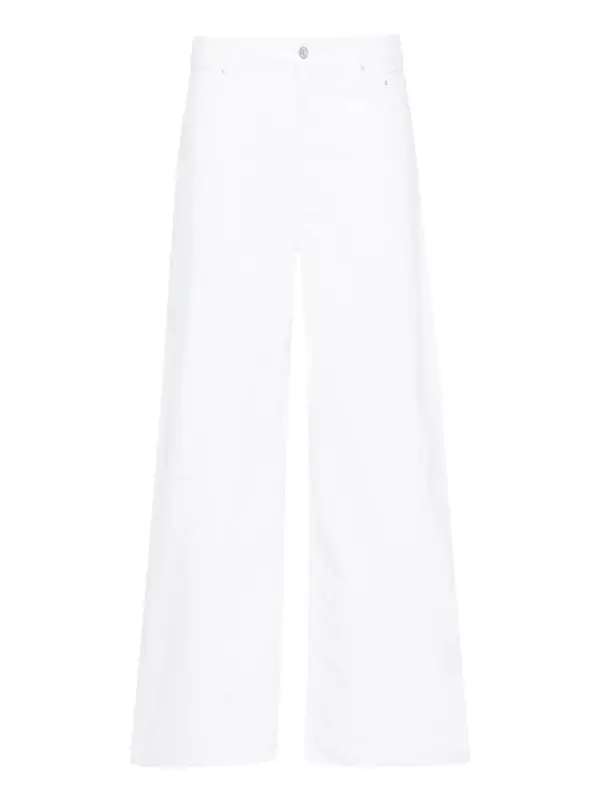 Gauchere High-rise Wide-leg Jeans - White