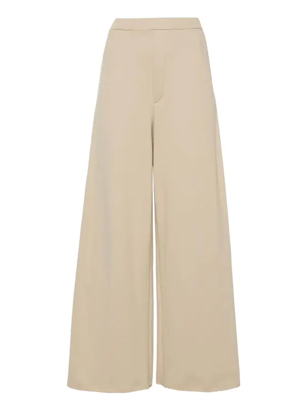 Gauchere Wide-leg Jersey Trousers - Neutrals
