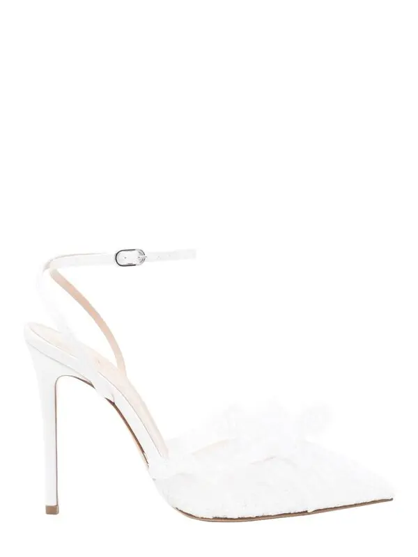 ANDREA WAZEN Franca 105mm Lace Pumps - White