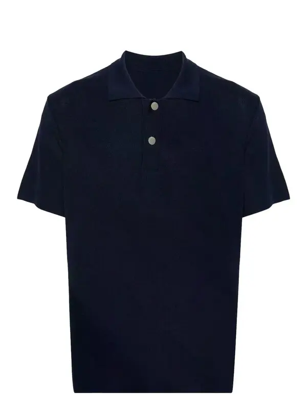 Jacquemus Maille Honeycomb-knit Polo Shirt - Blue