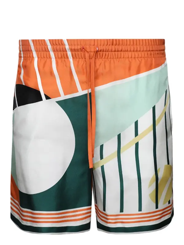 Casablanca Court Abstrait Track Shorts - Green