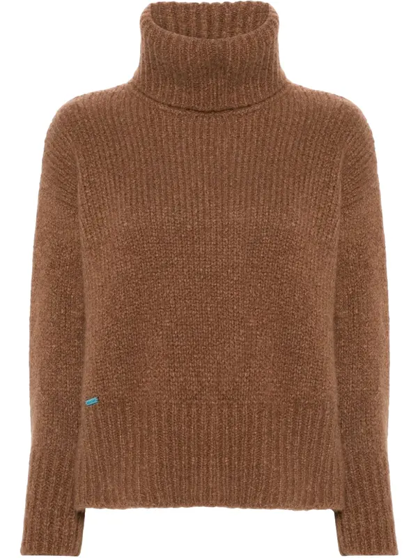 Alanui Roll-neck Jumper - Brown
