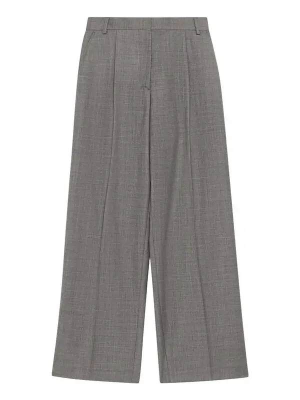 Officine Générale Sophie Italian Wool Pants - Mid Grey