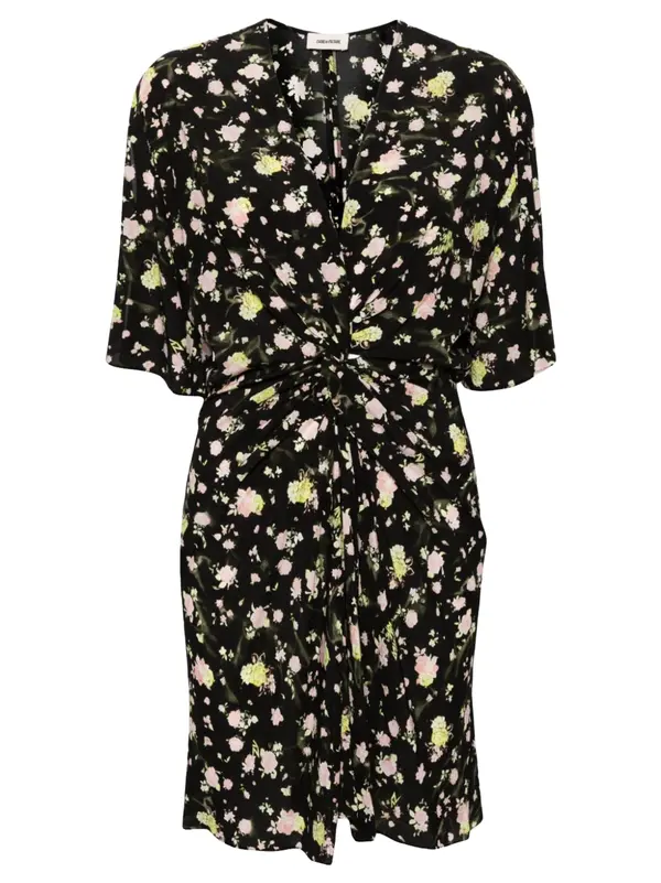 Zadig&Voltaire Rozom Floral-print Mini Dress - Black