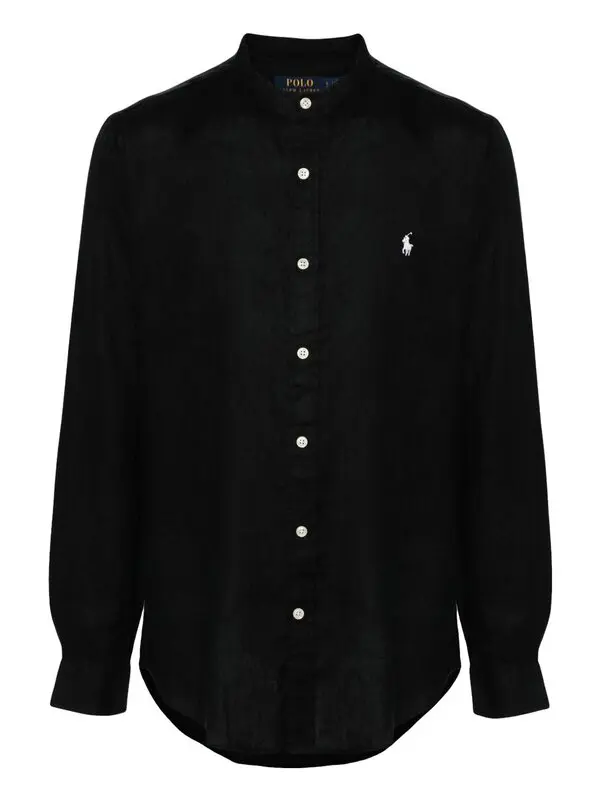 Polo Ralph Lauren Polo Pony-motif Linen Shirt - Black