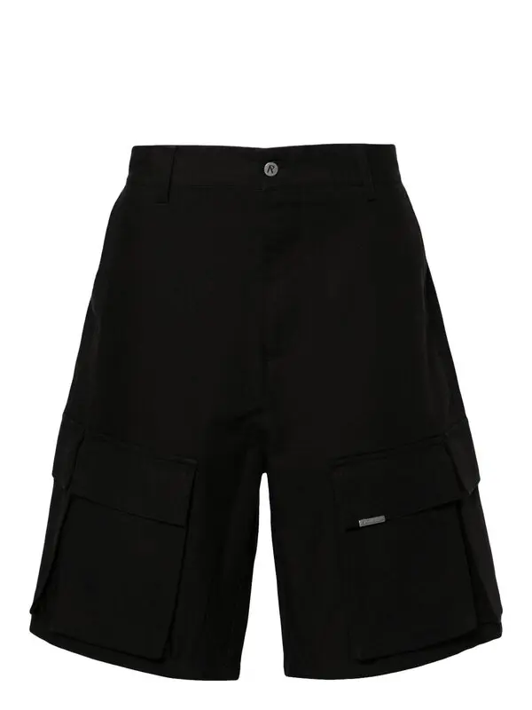 REPRESENT Logo-plaque Cargo Shorts - Black
