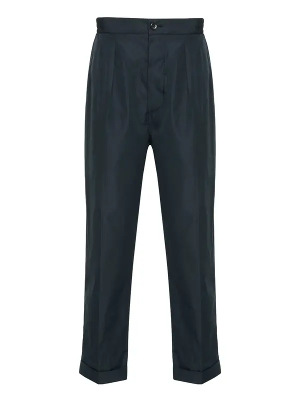 TOM FORD Pleated Tapered Trousers - Blue