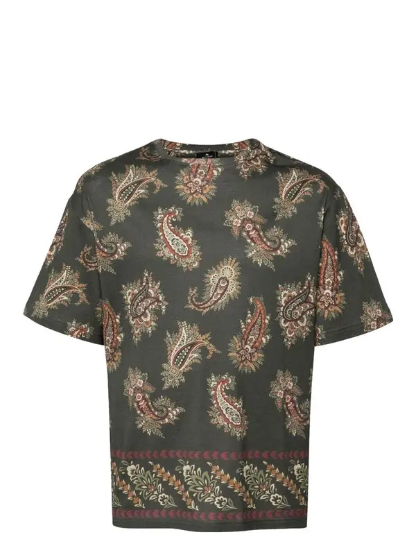 Etro Paisley-print Cotton Shirt - Green