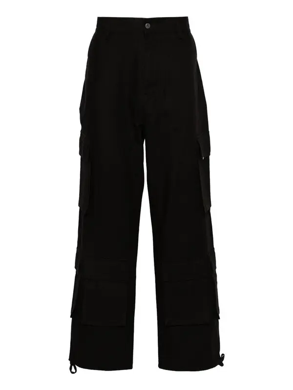 REPRESENT Cargo Straight Trousers - Black