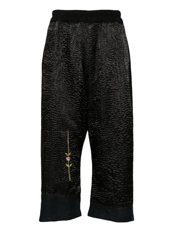 By Walid Cropped Trousers - Black
