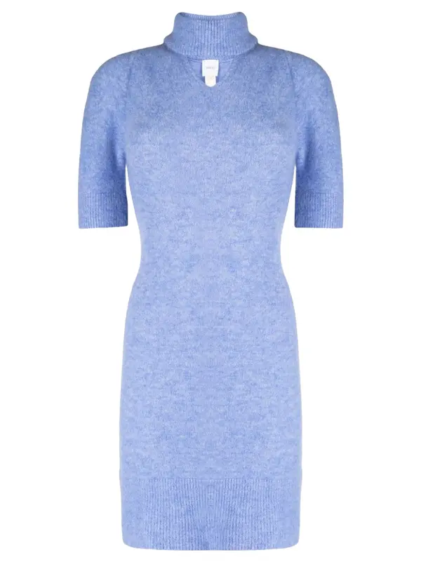 Patou Cut-out Short-sleeve Dress - Blue