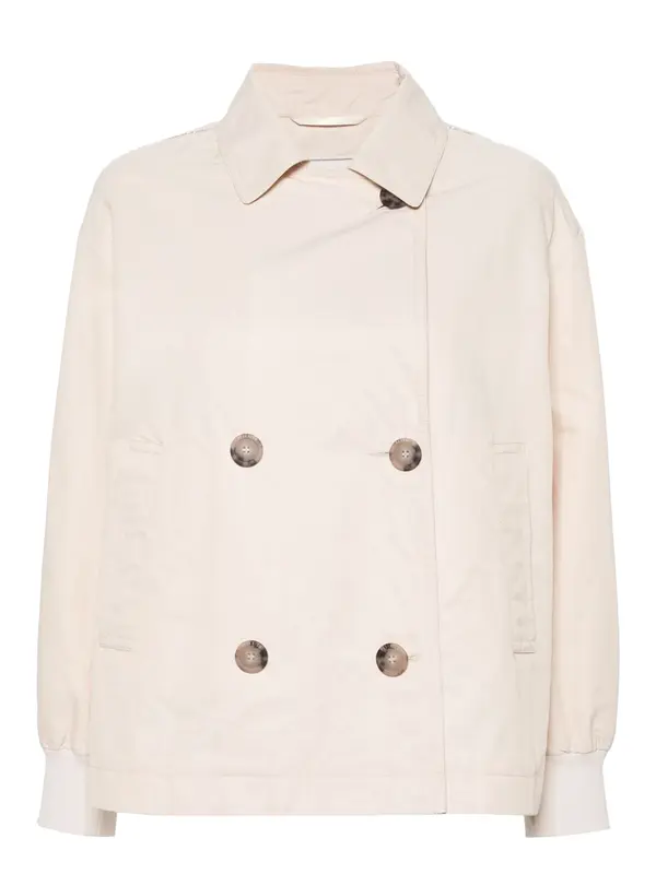 Peserico Double-breasted Jacket - Neutrals