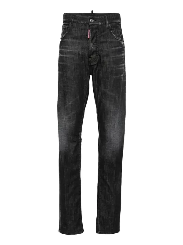 Dsquared2 642 Distressed Straight-leg Jeans - Grey