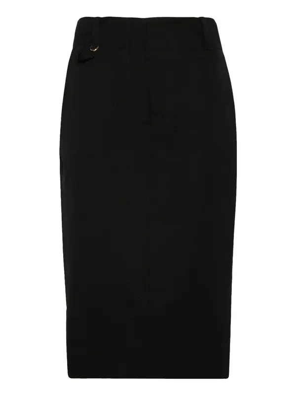 Jacquemus La Jupe Bari Midi Skirt - Black