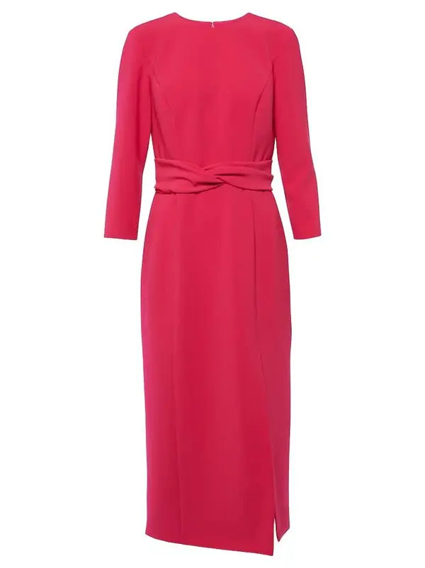 Carolina Herrera Crêpe Midi Dress - Pink