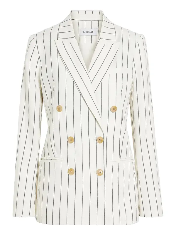 Derek Lam 10 Crosby Walter Pinstriped Blazer - Off-white