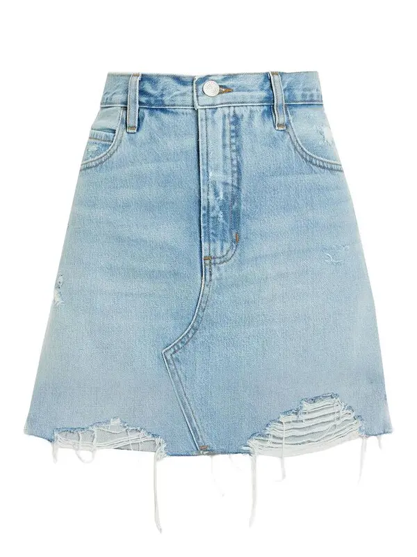 FRAME Le High 'n' Tight Mini Denim Skirt - Light Denim