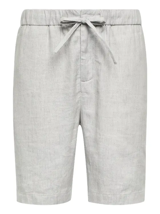 Frescobol Carioca Felipe Linen And Cotton Shorts - Grey