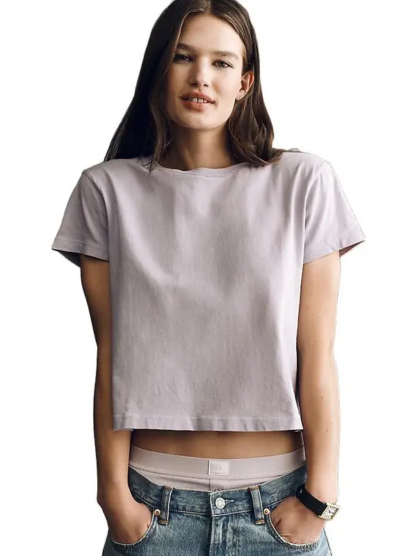 AGOLDE Ade Crop Tee - Lilac