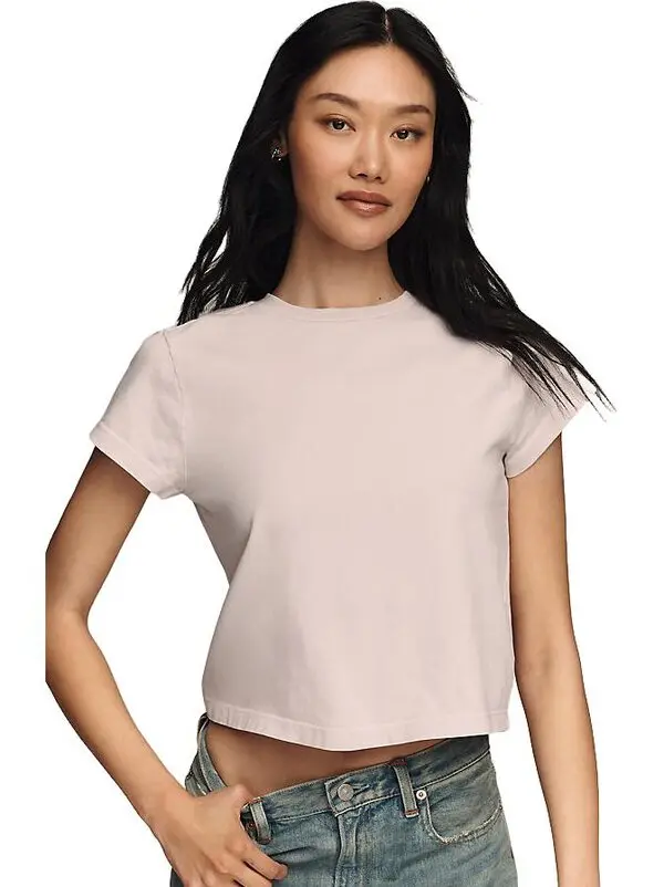 AGOLDE Ade Crop Tee - Rosewater