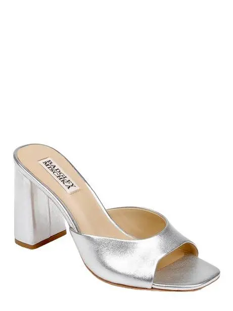 Badgley Mischka Cadence Slide Sandal - Silver