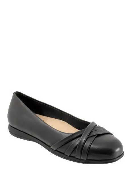 Trotters Daphne Leather Flats - Black