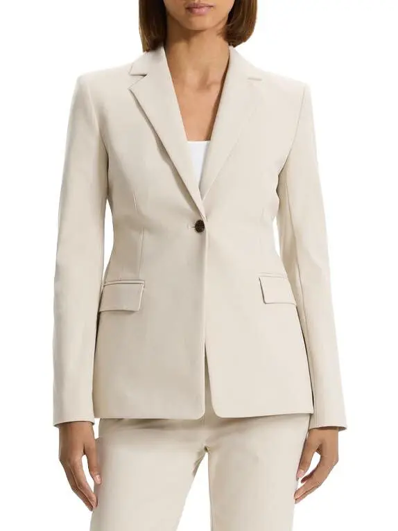 Theory Sculpt One-button Blazer - New Sand