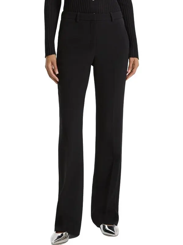 Theory Slim Fit Flare Trousers - Black