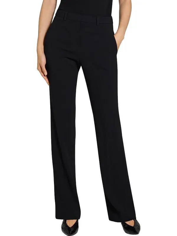 Theory Slim Fit Flare Trousers - Black