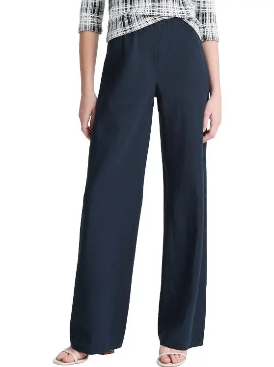 Vince Cotton-blend Wide Leg Pants - Coastal Blue