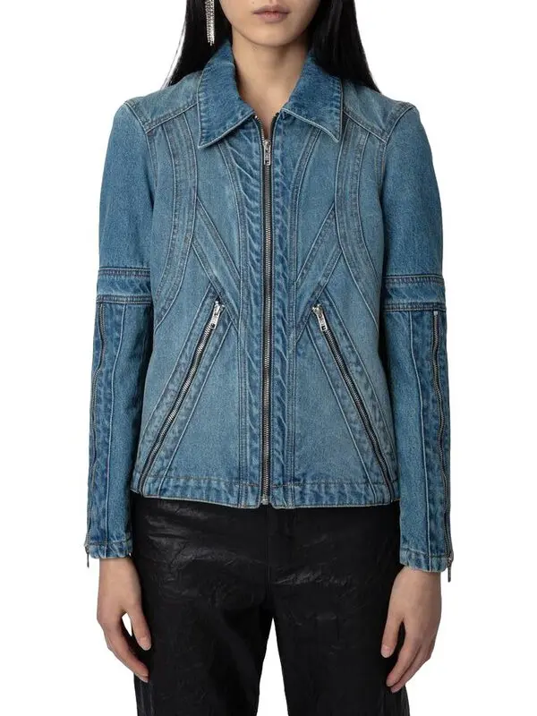 Zadig&Voltaire Cotton Denim Jacket - Light Blue