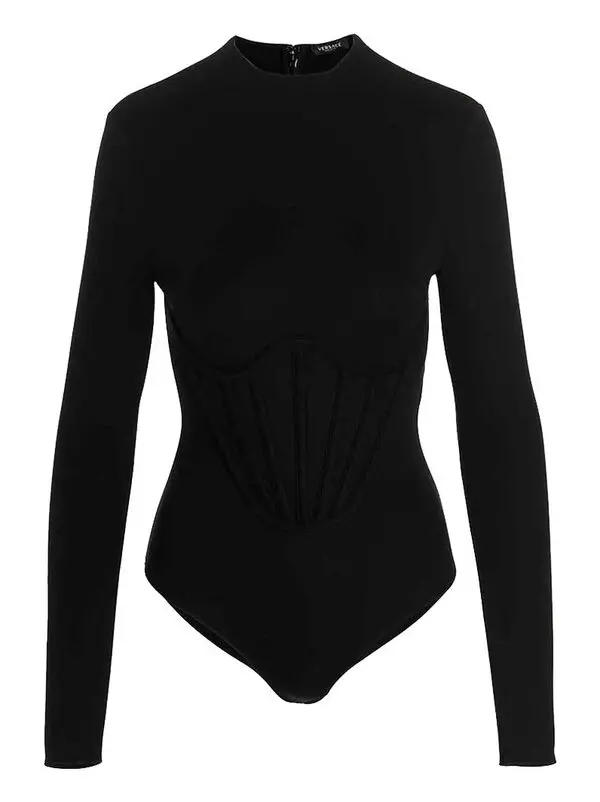 Versace Draped Bodysuit - Black