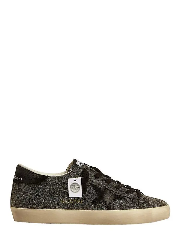 GOLDEN GOOSE Super-star Swarovski Crystal Mid-top Sneakers - Black