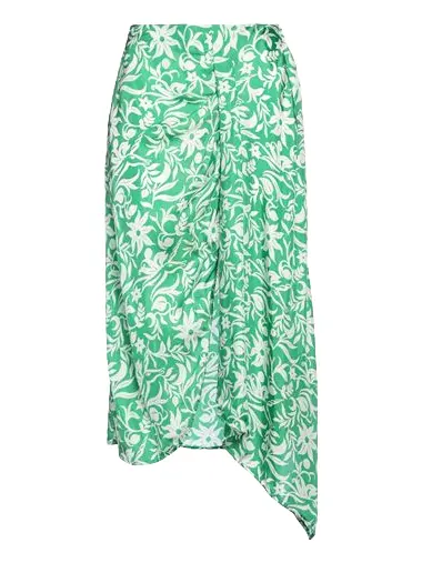 Maje Midi Flared Skirt - Green