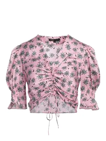 Maje Floral-print Crop Top - Pink