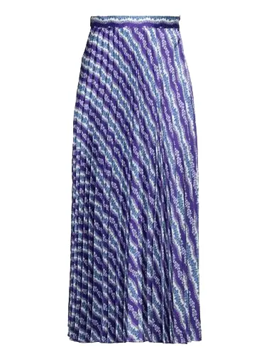Sandro Pleated Midi Skirt - Purple